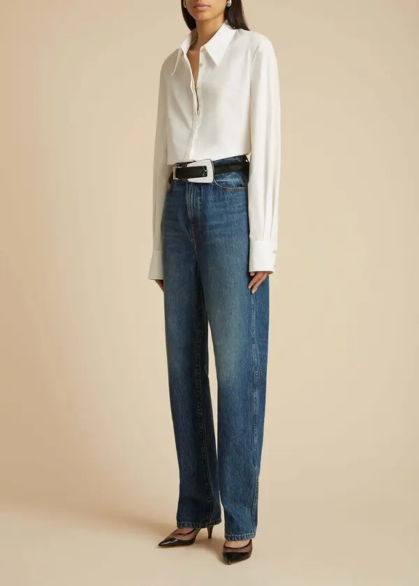 Khaite Minta Curved Hem Shirt