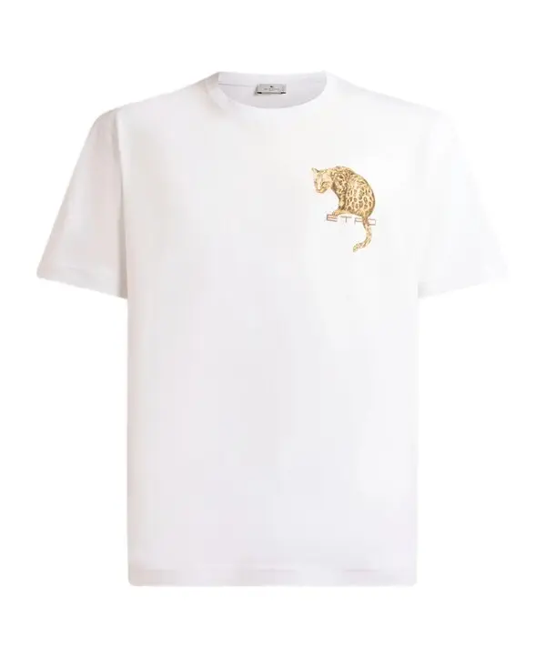 Etro Leopard Printed Crewneck T-shirt
