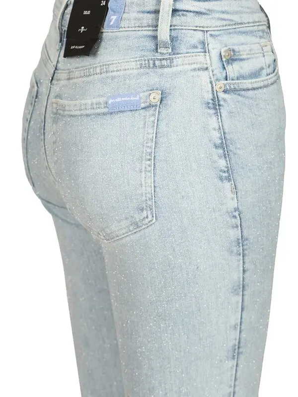 7 For All Mankind Dojo Sparkling Flare Jeans - Green