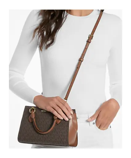 Michael Kors Marilyn Small Signature Logo Messenger Bag