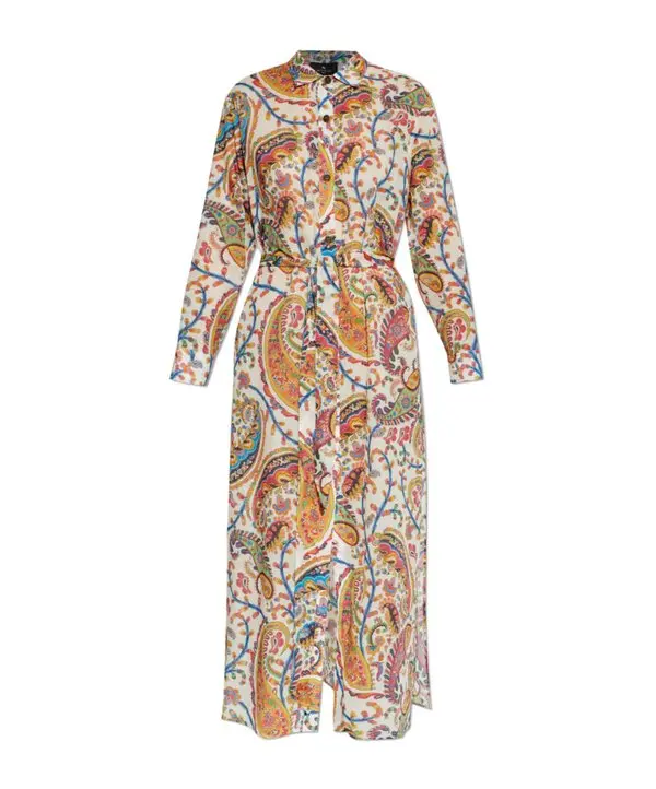 Etro Paisley Printed Midi Shirt Dress