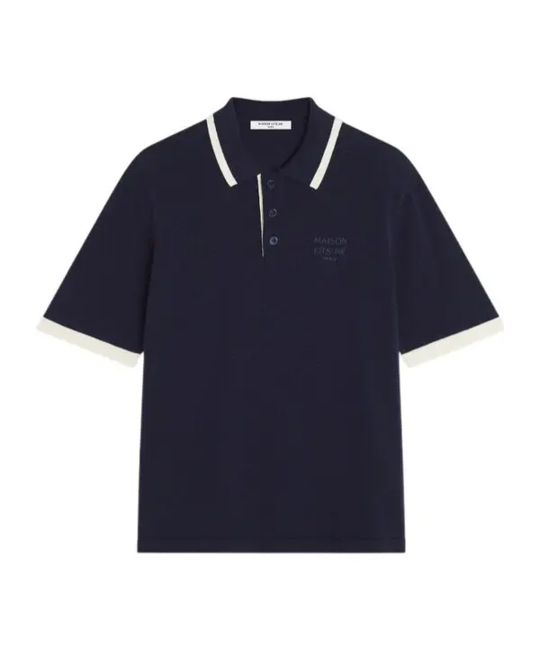 Maison Kitsuné Ribbed-trim Polo Shirt