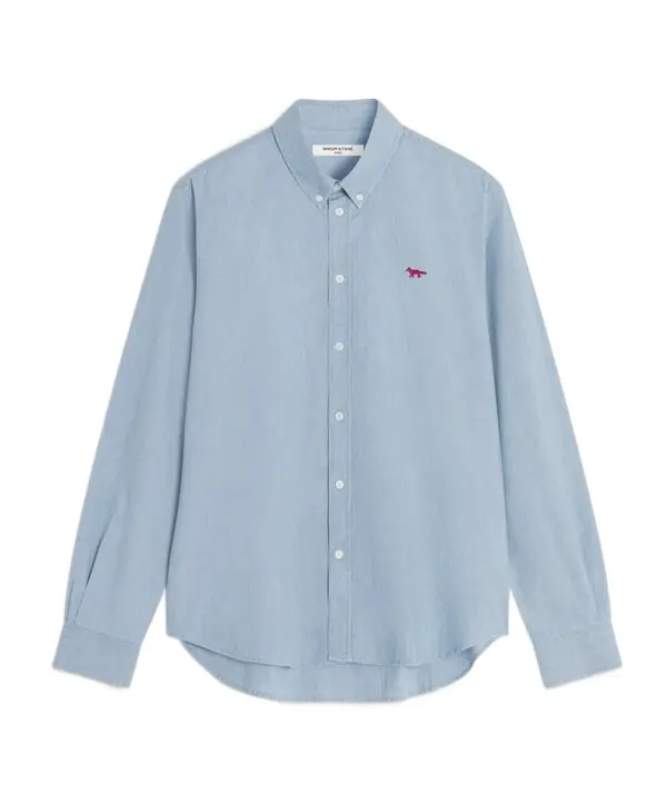 Maison Kitsuné Button-down Long-sleeved Shirt - Blue