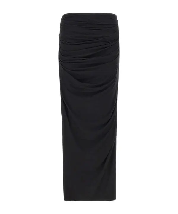 ENTIRE STUDIOS Draped Maxi Skirt - Black