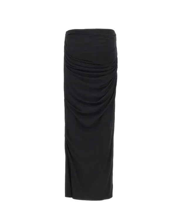ENTIRE STUDIOS Draped Maxi Skirt - Black