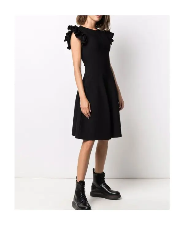 Alexander McQueen Ruffled Sleeve Mini Dress