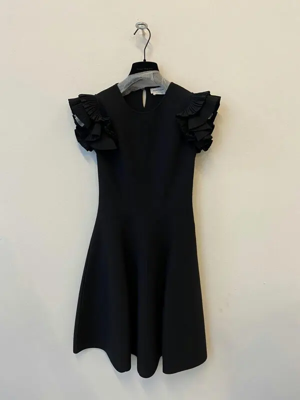 Alexander McQueen Ruffled Sleeve Mini Dress