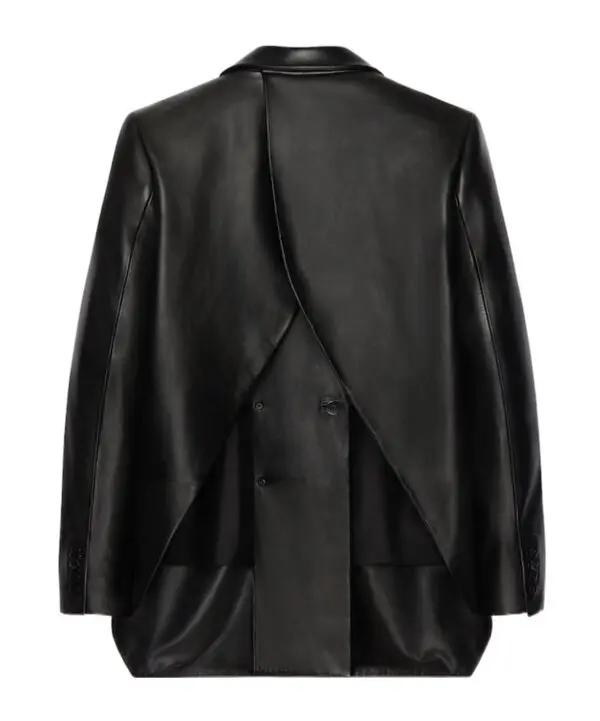 Givenchy Cutout Double-breasted Leather Blazer