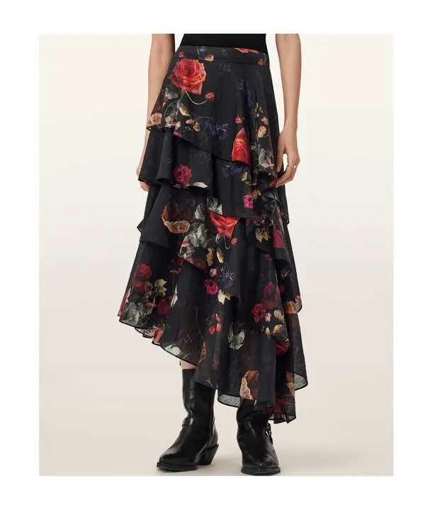 ALLSAINTS Caya Floral Maxi Skirt