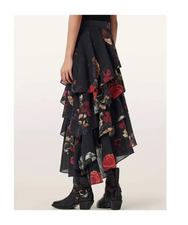 ALLSAINTS Caya Floral Maxi Skirt