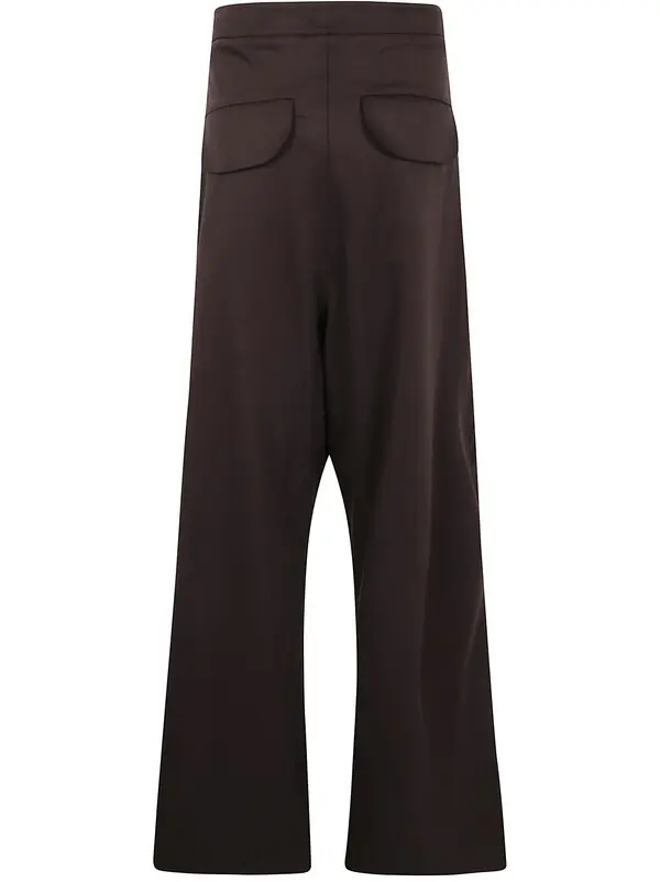 ENTIRE STUDIOS Flap-pocket Wool Trousers - Black