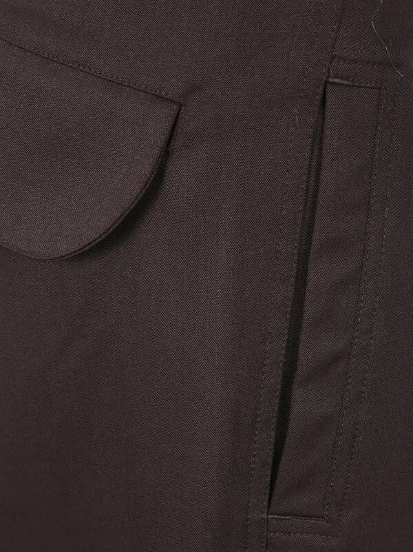 ENTIRE STUDIOS Flap-pocket Wool Trousers - Black