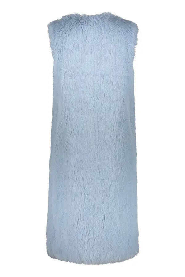 Herno Long Faux Fur Gilet Coat