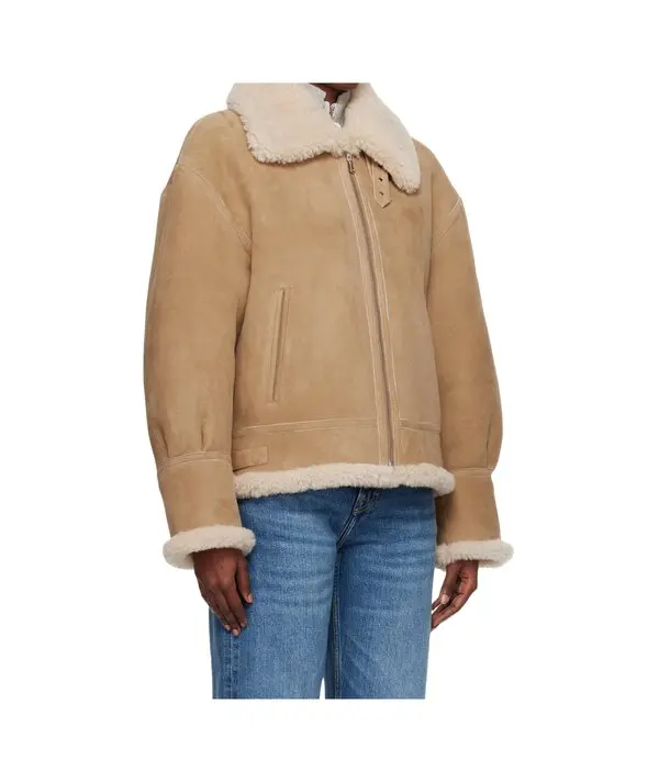 Nour Hammour Shearling Aviator Jacket