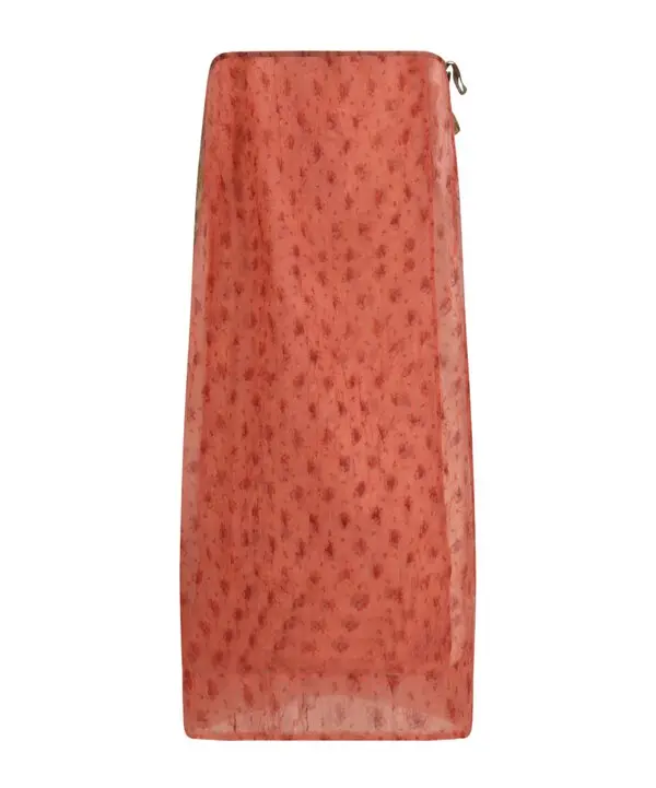 GANNI Shibori Printed Organza Skirt