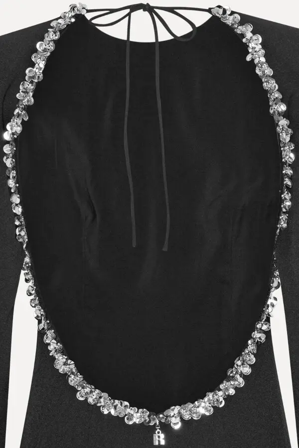 ROTATE BY BIRGER CHRISTENSEN Embellished Open-back Maxi Dress