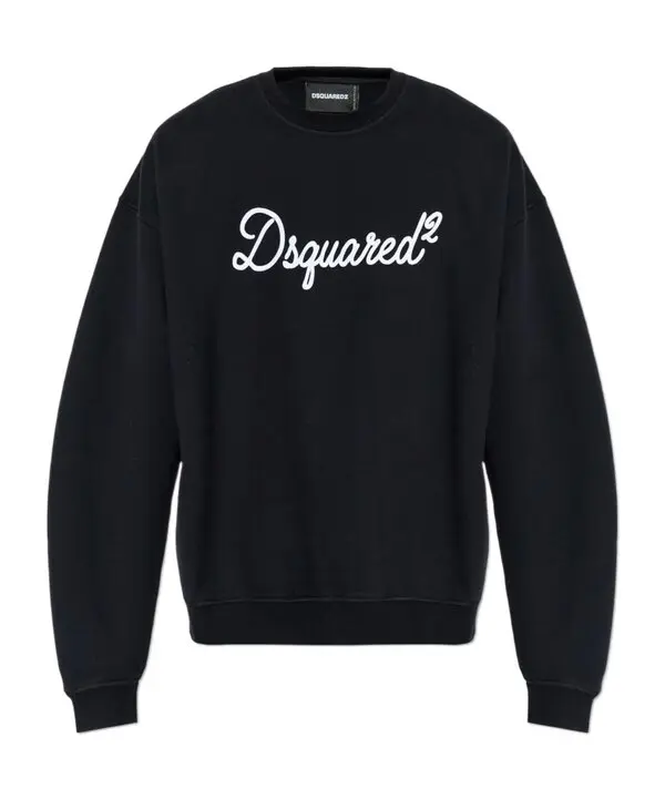 Dsquared2 Signature Relaxed Fit Crewneck Sweatshirt - Black