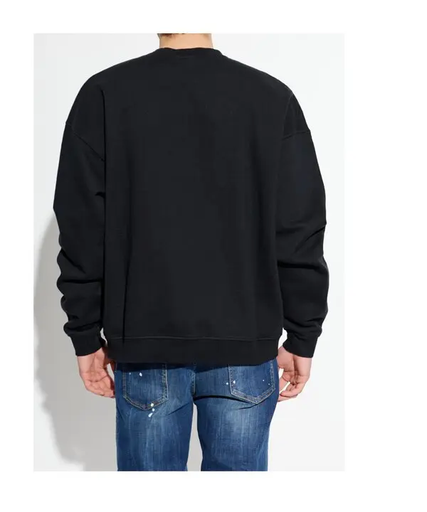 Dsquared2 Signature Relaxed Fit Crewneck Sweatshirt - Black