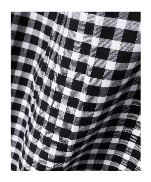 Posse Chuara Gingham Check Midi Dress - Black