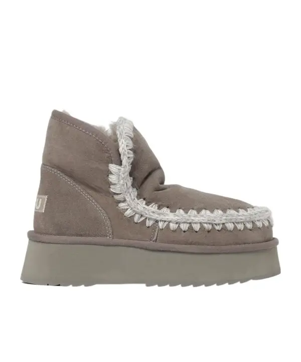 Mou Mini Eskimo Platform Boots With Contrast Stitching
