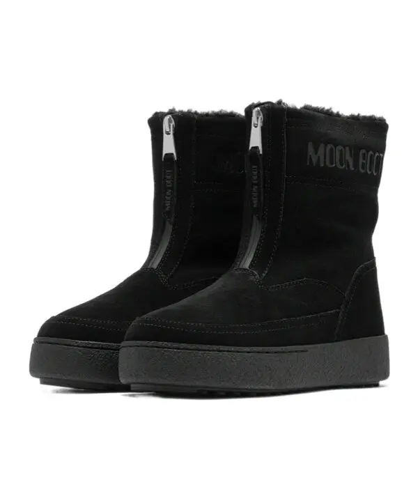 Moon Boot Logo Printed Zip Detail Boots
