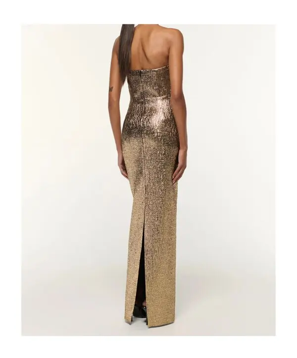 Roland Mouret Metallic Jacquard Gown