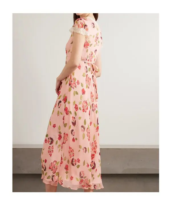 Rixo Printed Clarice Maxi Dress - Pink