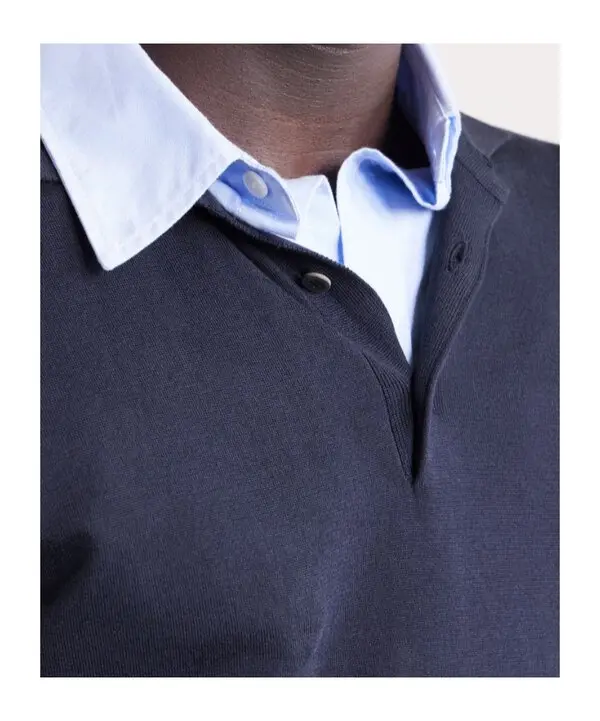 LARDINI Short Sleeve Knitted Polo Shirt