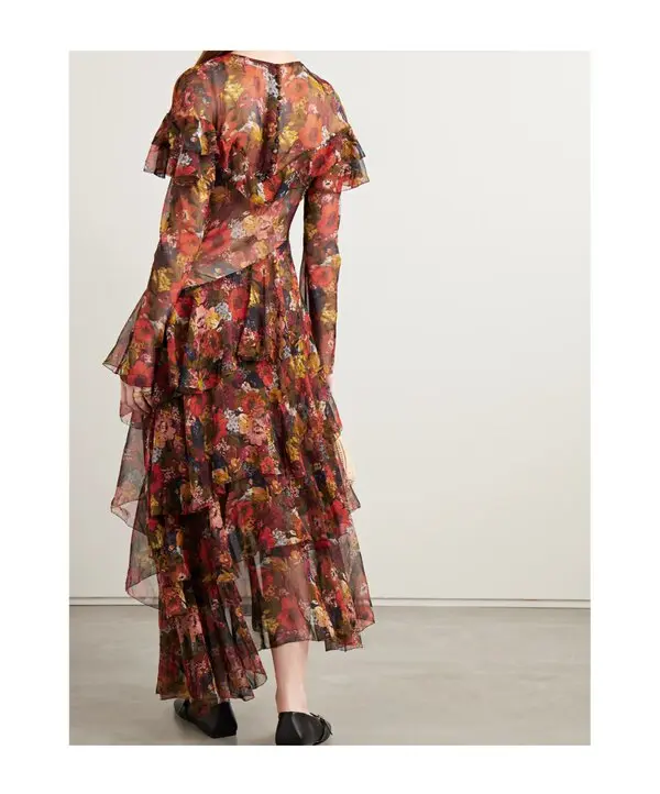 DÔEN Asymmetrical Ruffle Dress