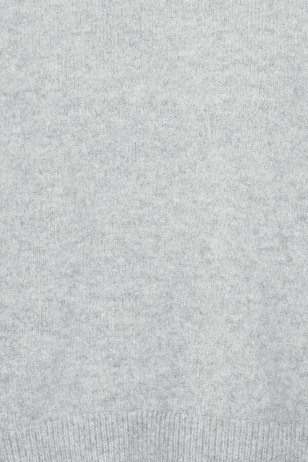 ROTATE BY BIRGER CHRISTENSEN Ribbed Wide-sleeved Sweater With Ruffle Trim