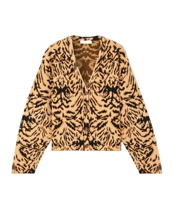 Ulla Johnson Jacquard Knit Cardigan - Nude