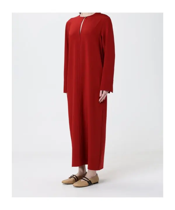Max Mara Long Sleeve Maxi Dress With Button Detail