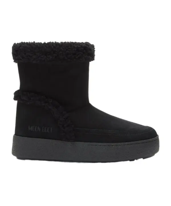 Moon Boot Ankle Boots With Embossed Logo - Black