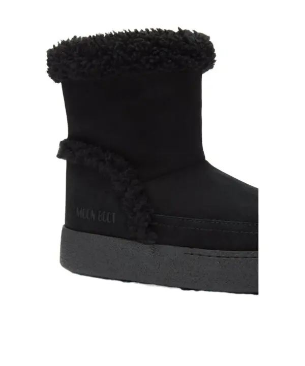 Moon Boot Ankle Boots With Embossed Logo - Black