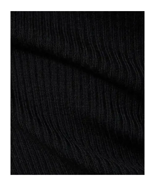 DION LEE Rib Knit Wool Round Neck Sweater With Side Cutout Detail