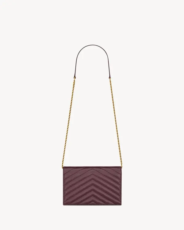 Saint Laurent Cassandre Chain Clutch Bag - Red