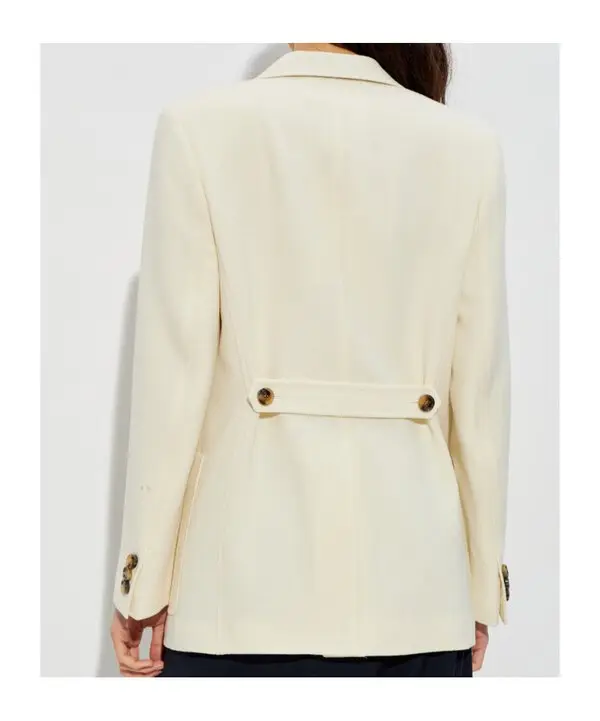Marni Collared Button-up Blazer With Marble-patterned Buttons