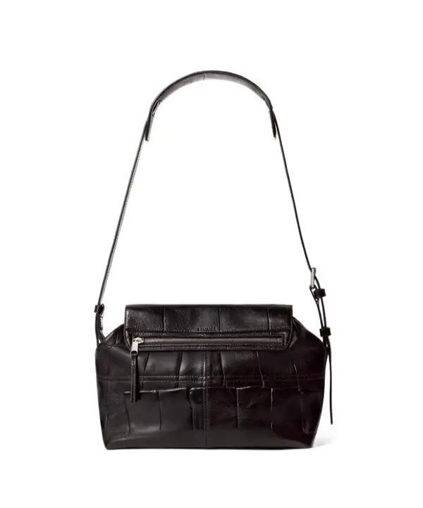 LEMAIRE Medium Gear Croco-embossed Flap Messenger Bag