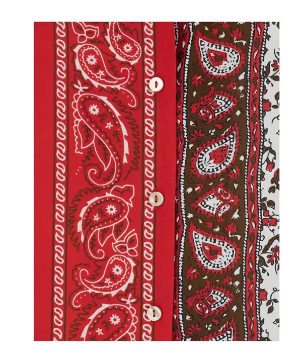 P.a.r.o.s.h Short Sleeve Paisley Print Shirt - Red