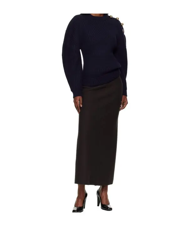 LANVIN Melden Wool Midi Skirt