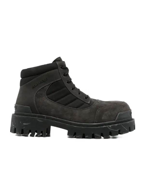 Balenciaga Lace-up Ankle Boots - Black