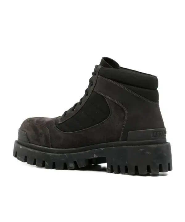 Balenciaga Lace-up Ankle Boots - Black