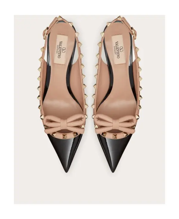Valentino Garavani Rockstud Bow Pointed Toe Pumps