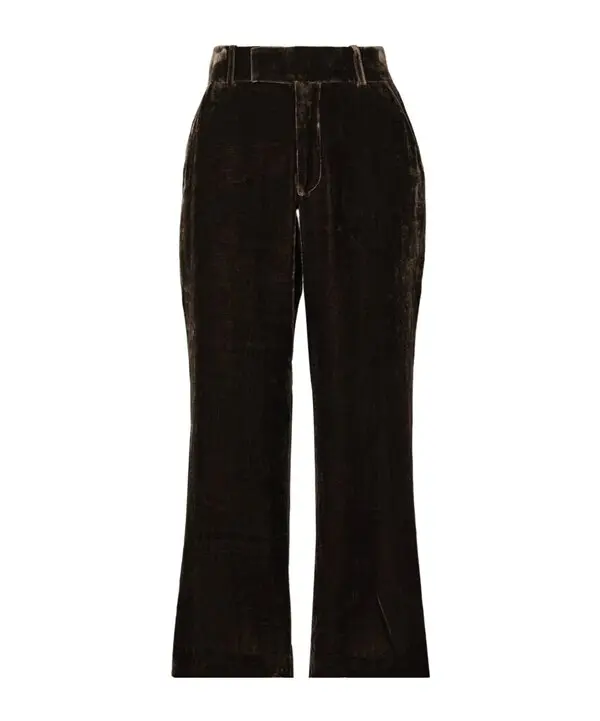 FRAME Velvet Flared Track Pants - Black