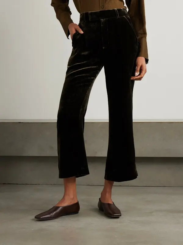 FRAME Velvet Flared Track Pants