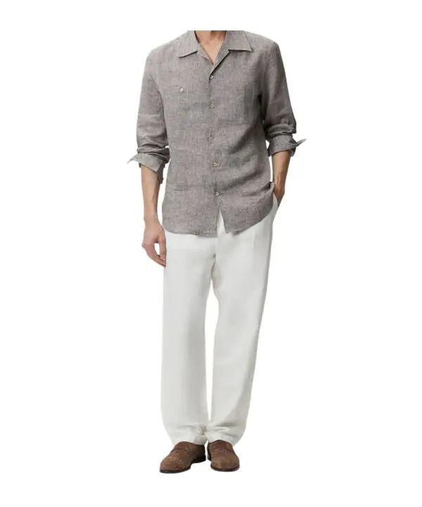 Brunello Cucinelli Mélange-effect Button-up Shirt