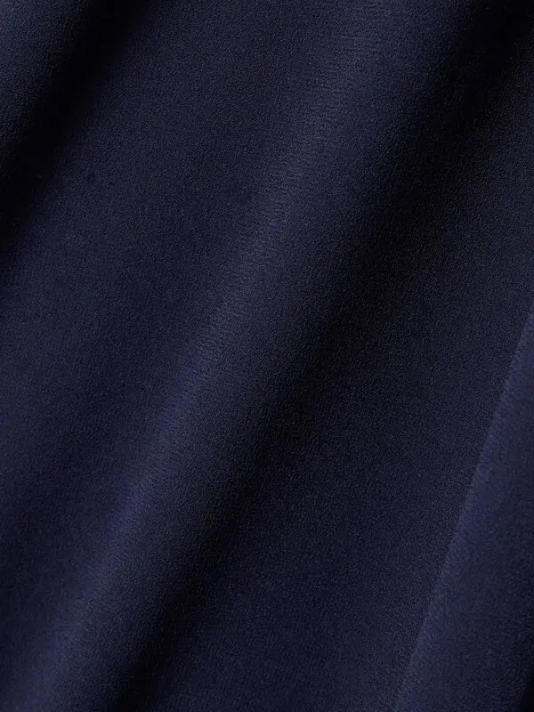 Roland Mouret Cape-effect Silk Chiffon-trimmed Crepe Gown