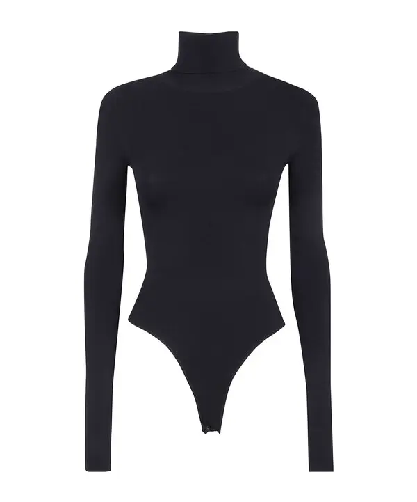 ENTIRE STUDIOS Ribbed Turtleneck Long-sleeve Bodysuit