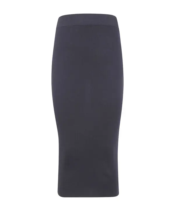 ENTIRE STUDIOS Ribbed-knit Midi Skirt - Black