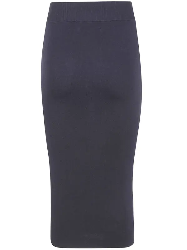 ENTIRE STUDIOS Ribbed-knit Midi Skirt - Black